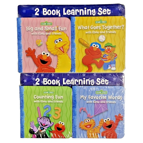 Toys | Sesame Street 2 Book Learning Sets With Elmo And Friends Board ...